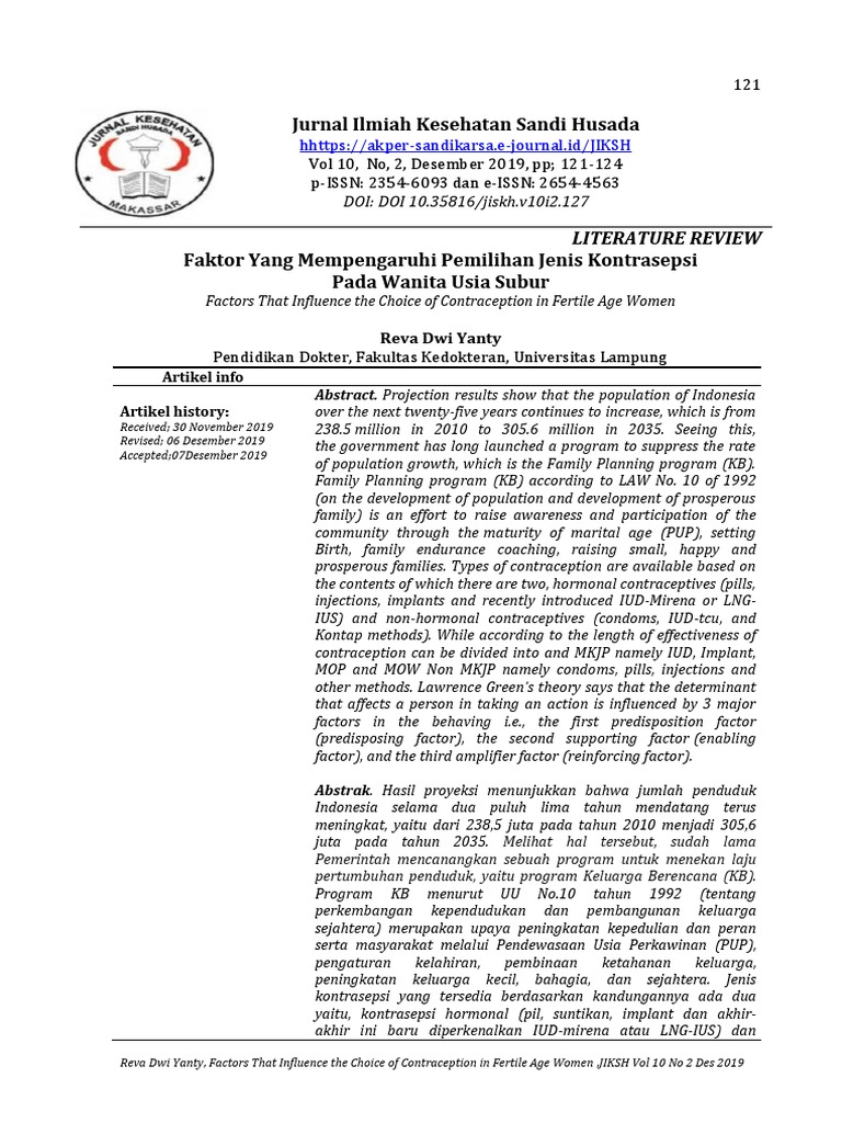 Jurnal Ilmiah Kesehatan Sandi Husada: Hhttps://akper-Sandikarsa.e-Journal - id/JIKSH | PDF ...