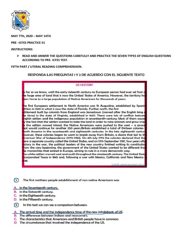 PRE ICFES Answers | PDF