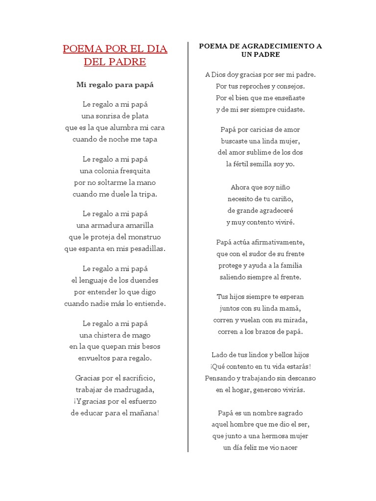 Poemas Para Papa