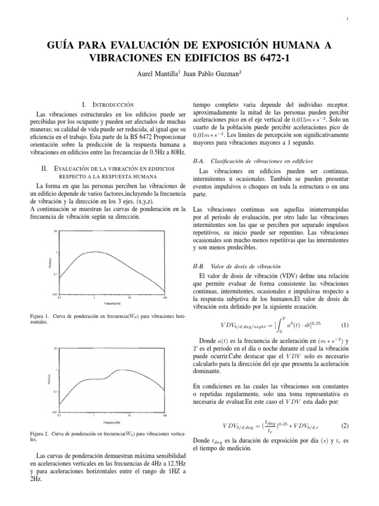 Guía para evaluación de exposición humana a vibración en edificios - BS ...