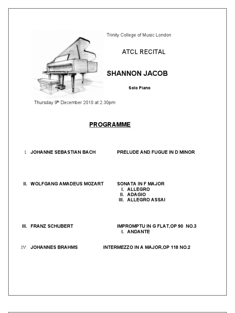 Programme Notes | PDF | Tempo | Musicology