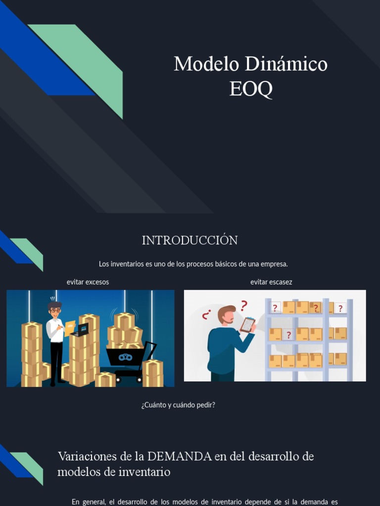 Modelo Dinámico EOQ | PDF | Inventario | Economias
