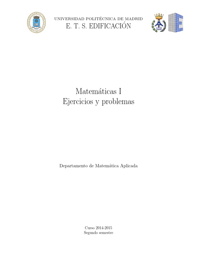 Ejercicios Matematicas 1 PDF | PDF | Integral | Derivado