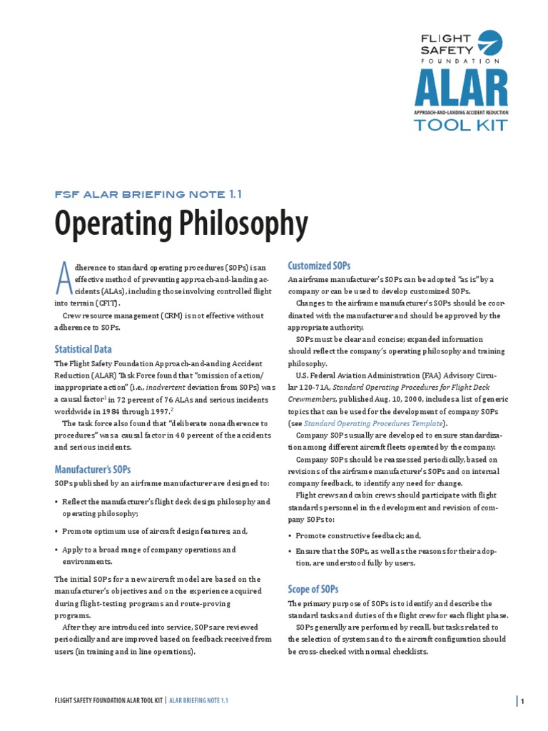 Operating Philosophy: Tool Kit | Download Free PDF | Aviation Safety ...