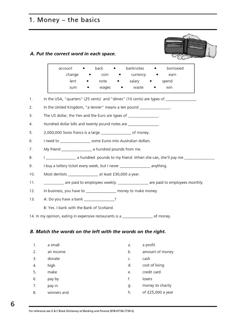 Bank Vocabulary and Word Exercises | PDF | Overdraft | Transaction Account