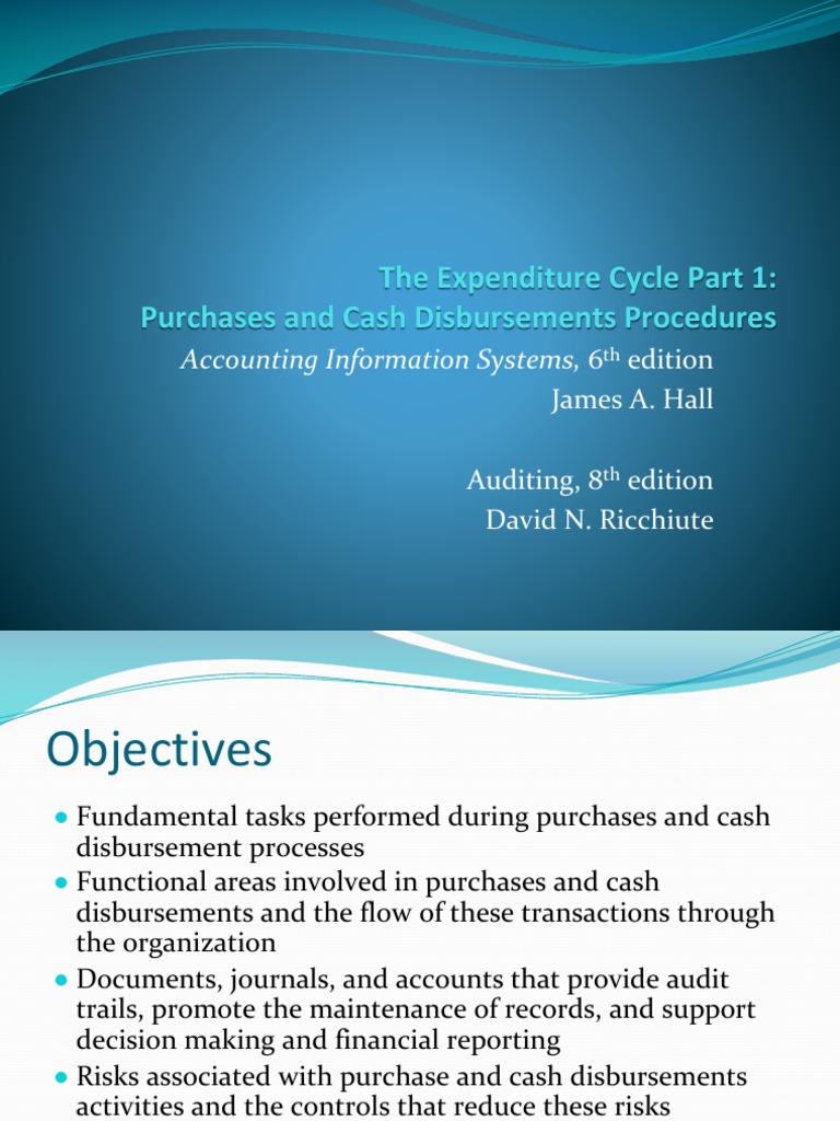 Expenditure Cycle: Purchases & Disbursements | PDF | Accounts Payable ...