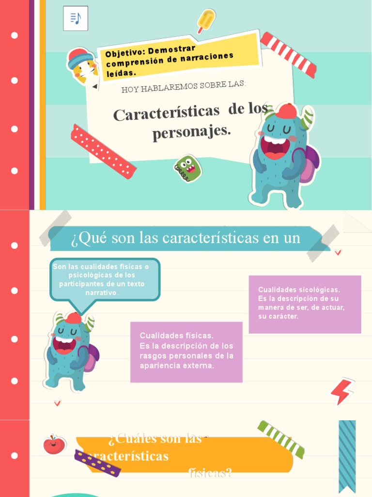 Características de los Personajes | PDF | Artes del Lenguaje y ...