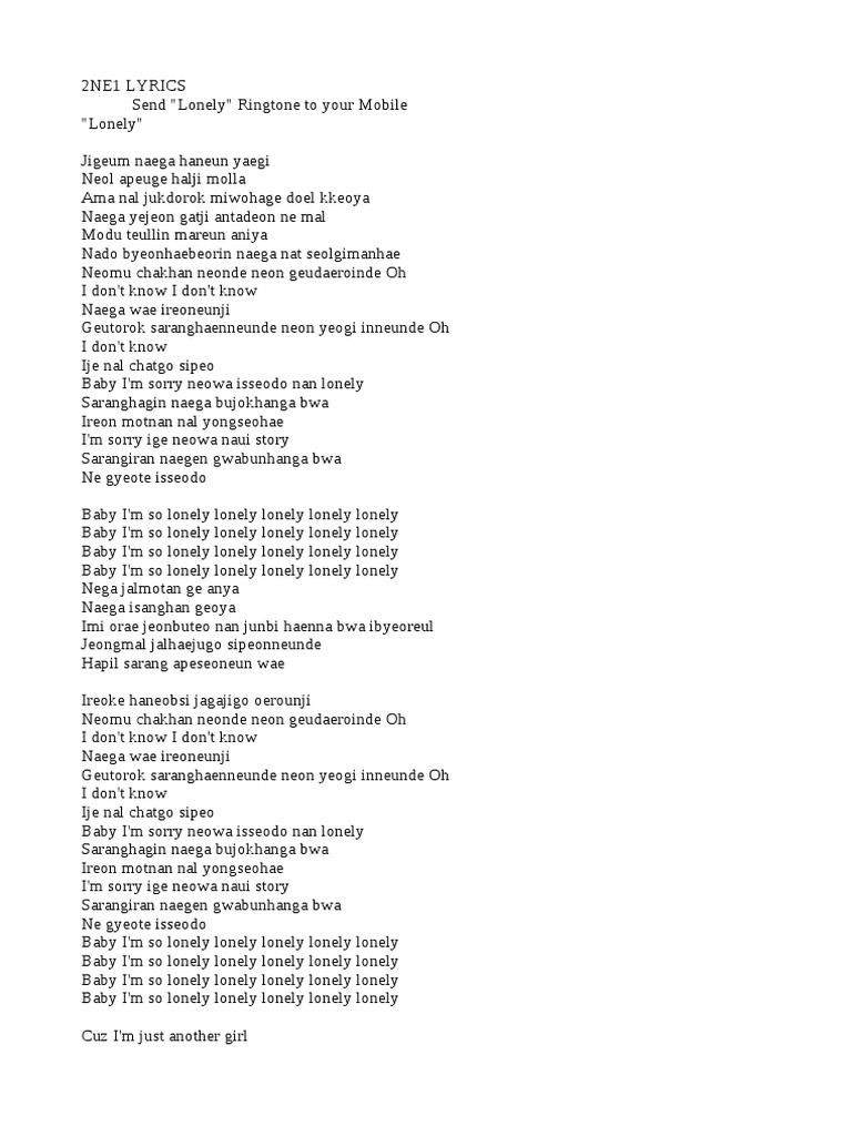 2 Ne 1 - Lonely | PDF