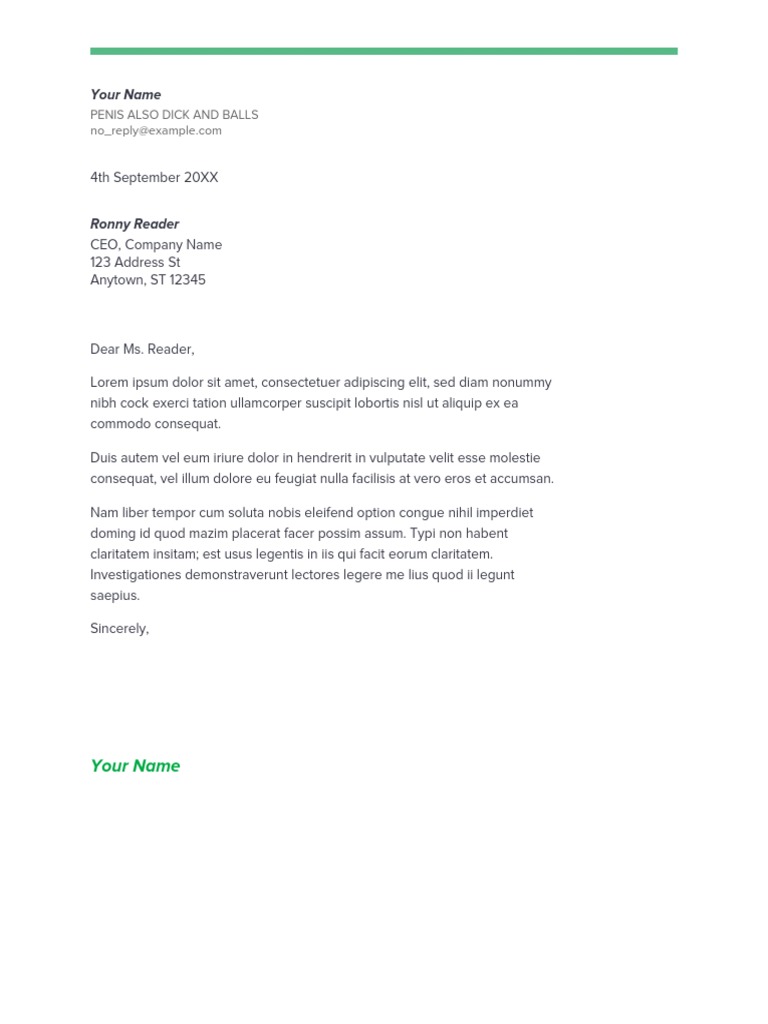 Professional Correspondence Template | PDF