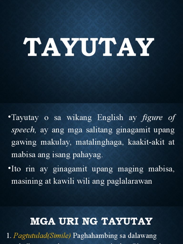 Tayutay | PDF