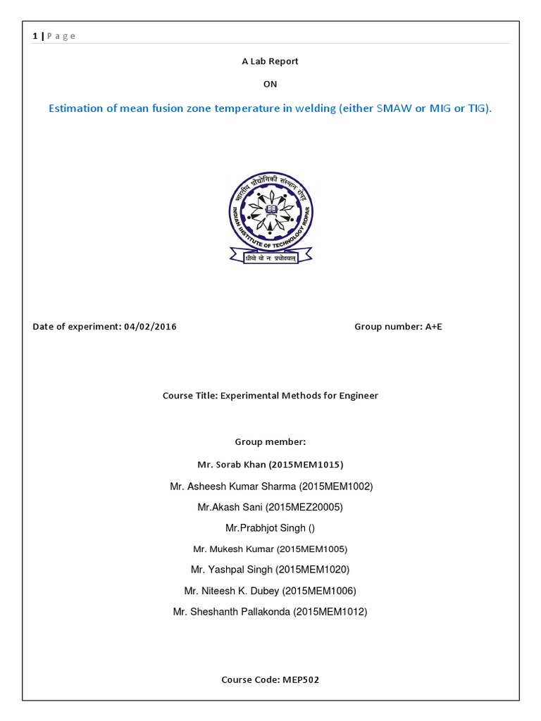 Welding Report PDF | PDF | Welding | Construction