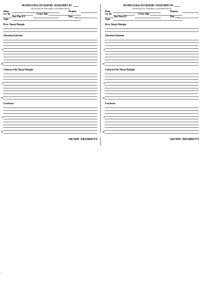 Foundations of Educ Worksheet | PDF