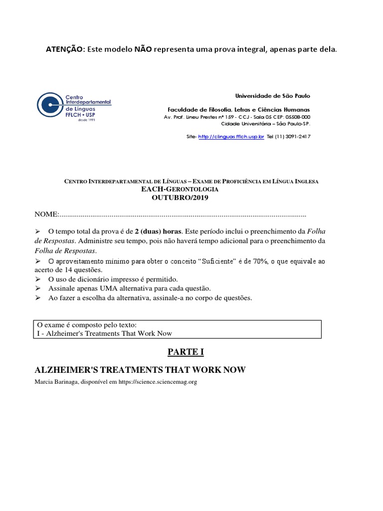 Modelo 4 - Parte I | PDF | Behavioural Sciences | Medicine