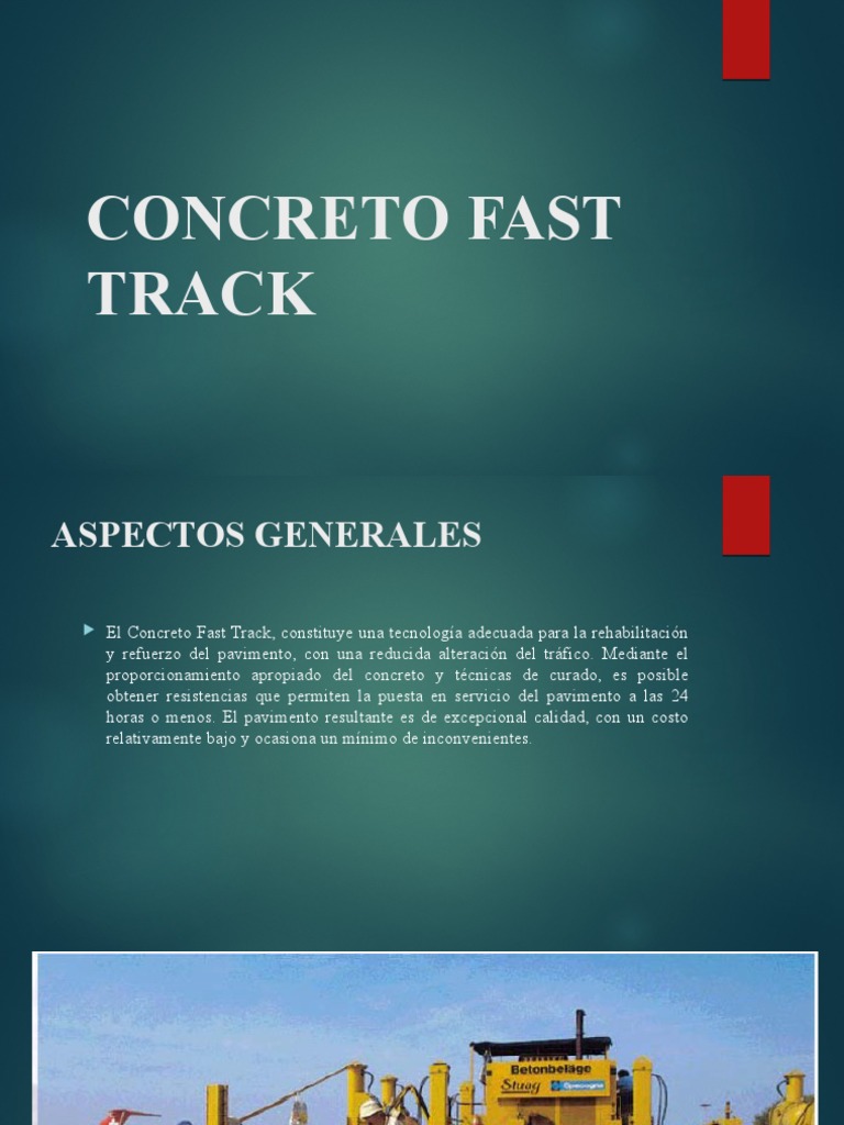 Aplicaciones Fast Track | PDF | La carretera | Hormigón