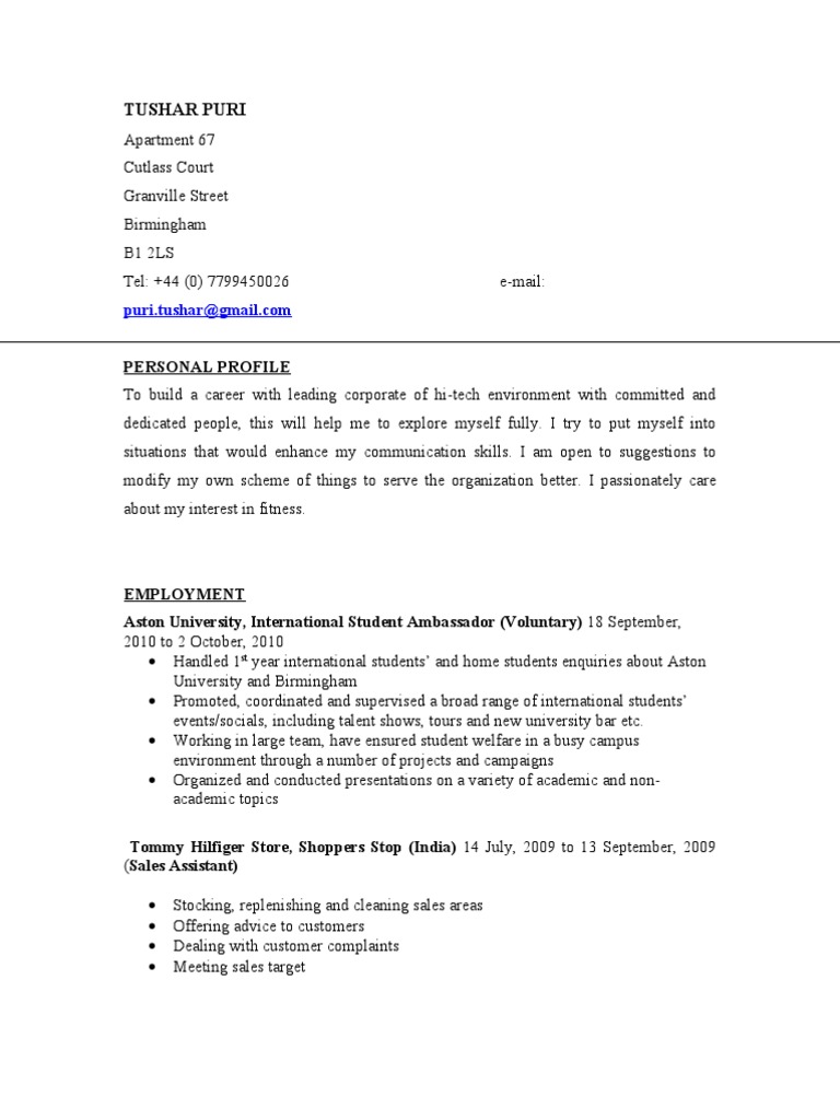 Tushar Puri | PDF | Sales | Business