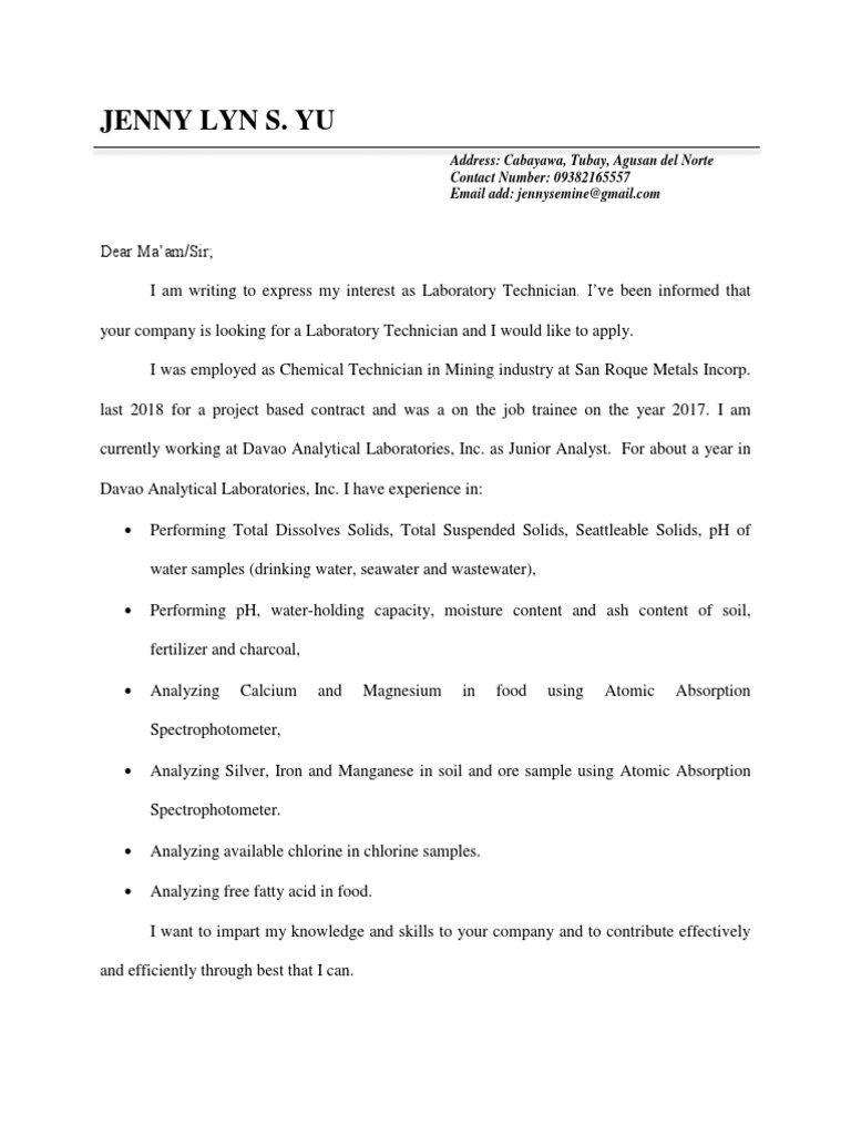 APPLICATION LETTER and RESUME DPWH PDF | PDF | Soil | Laboratories