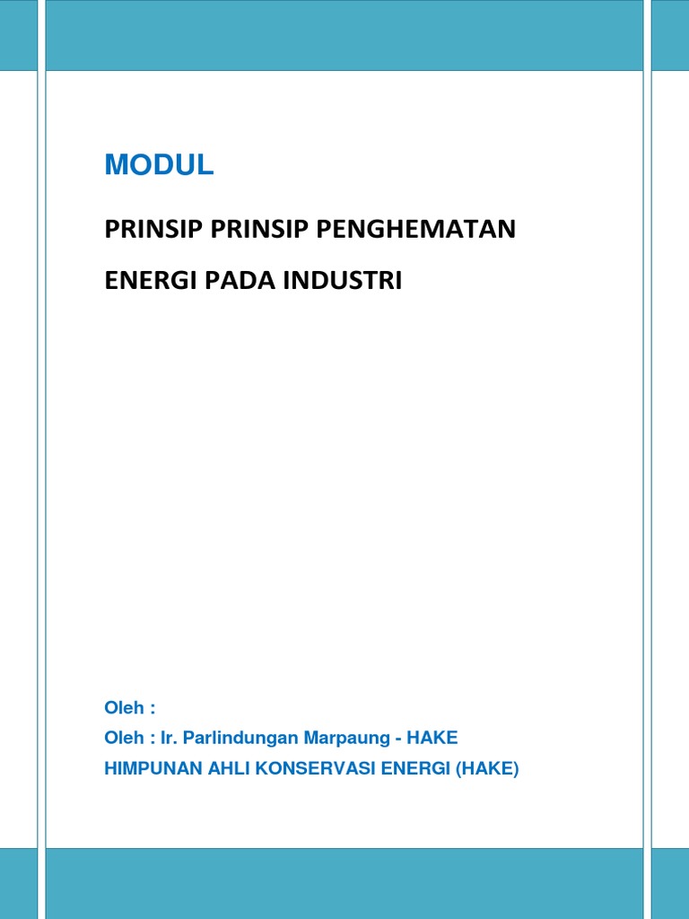 Modul 1 Prinsip Konservasi Energi PD Industri | PDF