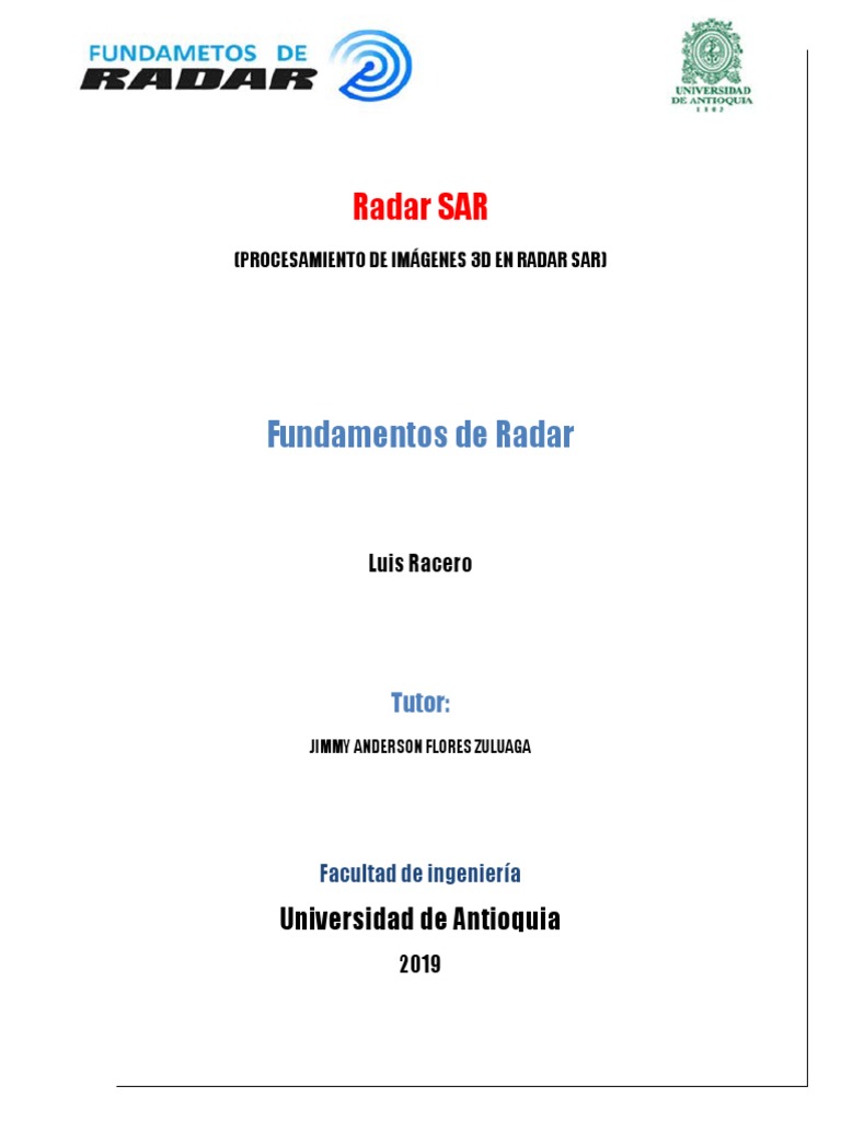 Fundamentos del Radar SAR en 3D | PDF | Antena (Radio) | Radar