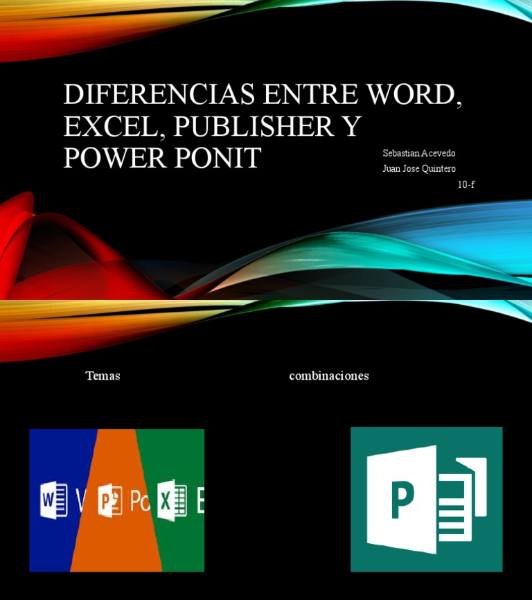 Diferencias Entre Word, Excel, Publisher y | PDF
