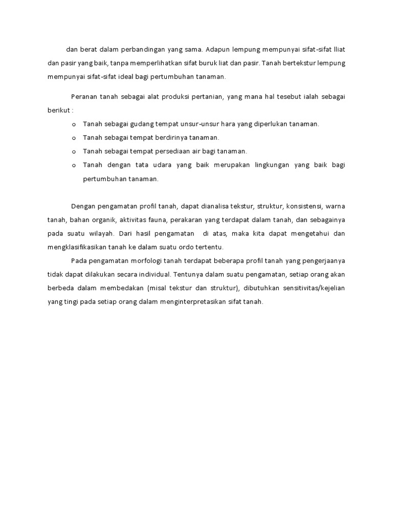 Peranan Tanah | PDF