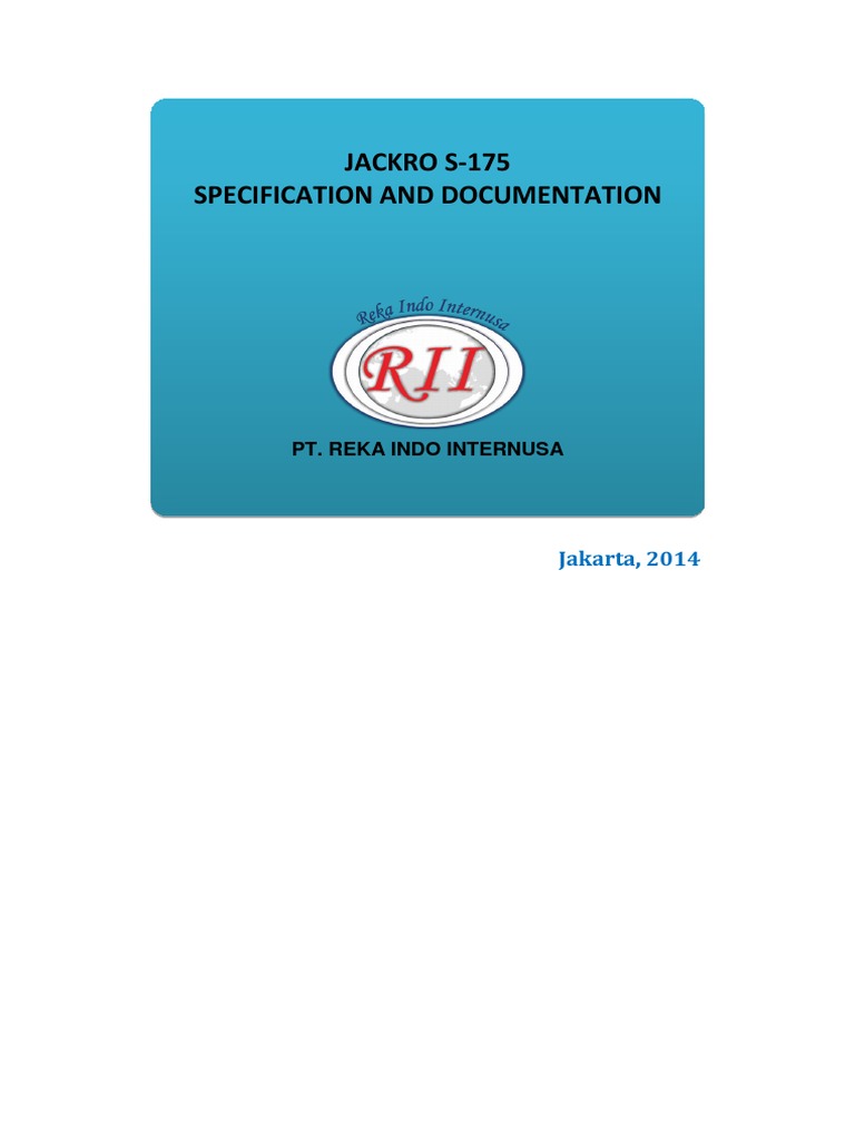 Spesifikasi RIG JACKRO S175 | PDF | Drilling Rig | Pump
