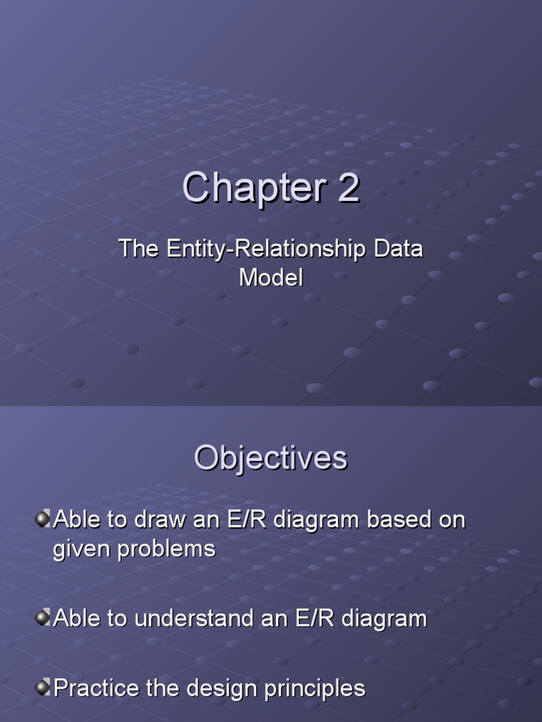 The Entity-Relationship Data Model | PDF | Databases | Software Engineering