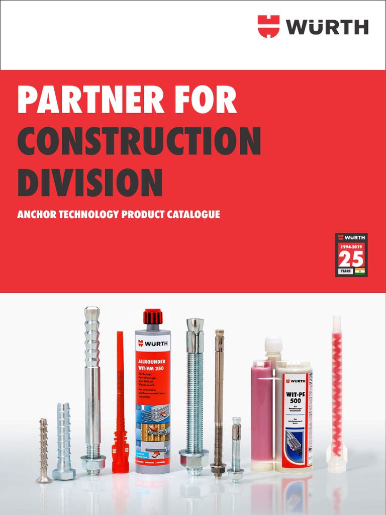 Wurth Anchor Technology Catalogue 2019 | PDF | Screw | Building Engineering
