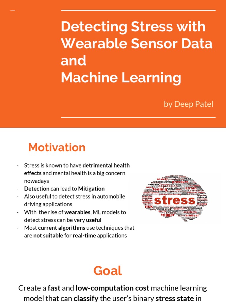 Detecting Stress With Wearable Sensor Data and Machine Learning | PDF ...