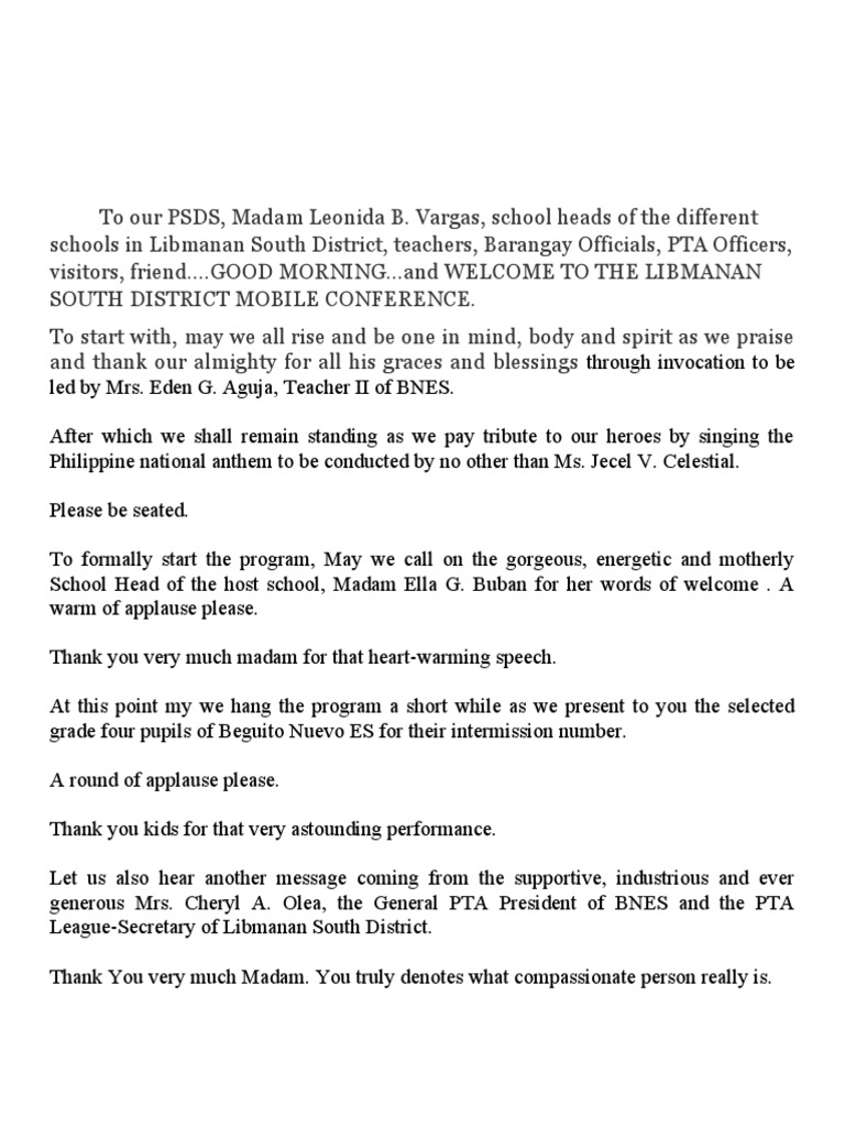 Emcee Conference | PDF