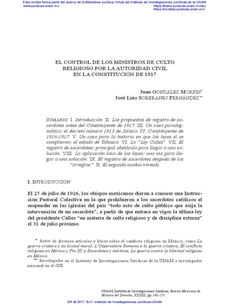 Ley Calles Original PDF | PDF | México | Iglesia Católica