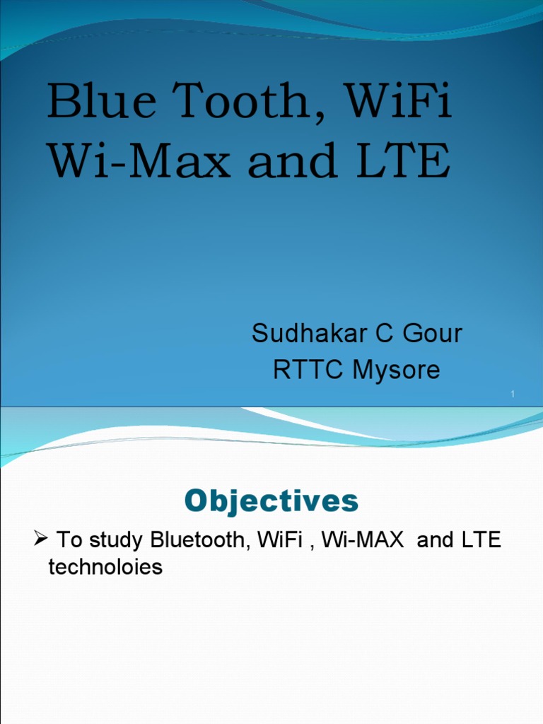 Bluetooth Wifi Wimax LTE SCG | PDF | Wi Max | Wi Fi