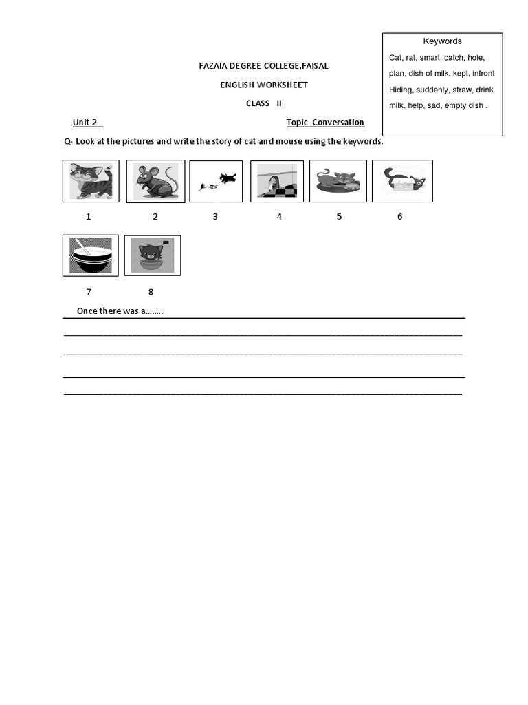 CONVERSATION WORKSHEET No 2 PDF | PDF