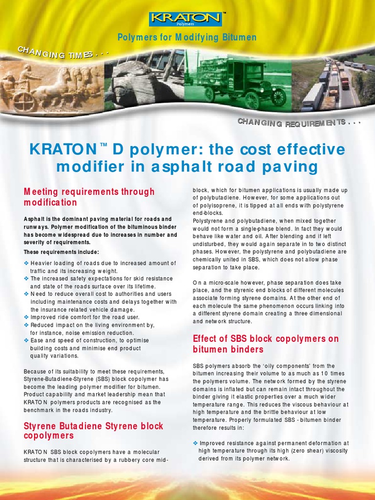 Kraton D Polymer: The Cost Effective Modifier in Asphalt Road Paving ...