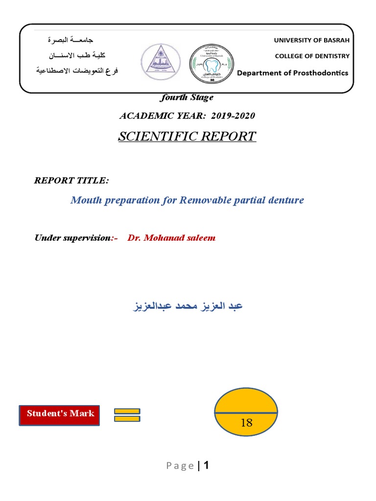 Preparation For RPD | PDF | Dentistry | Periodontology