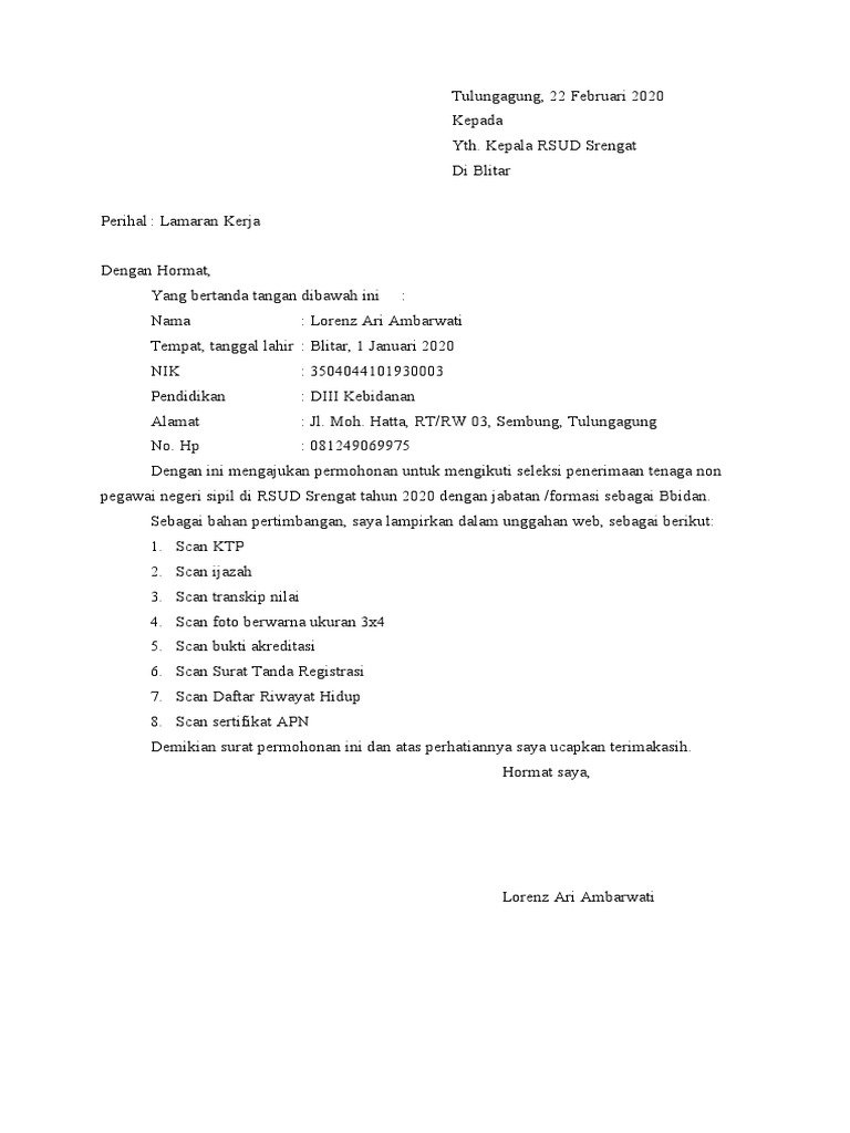 CV Dan Lamaran | PDF