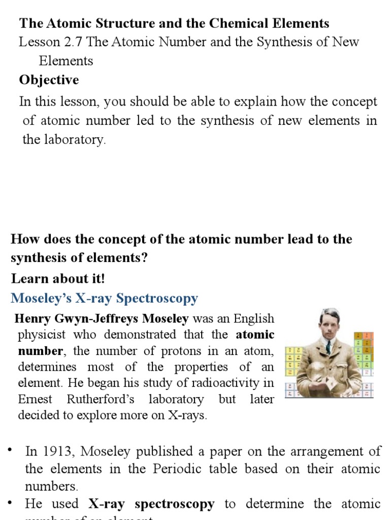 The Atomic Structure and The Chemical Elements | PDF | Nuclear Physics ...
