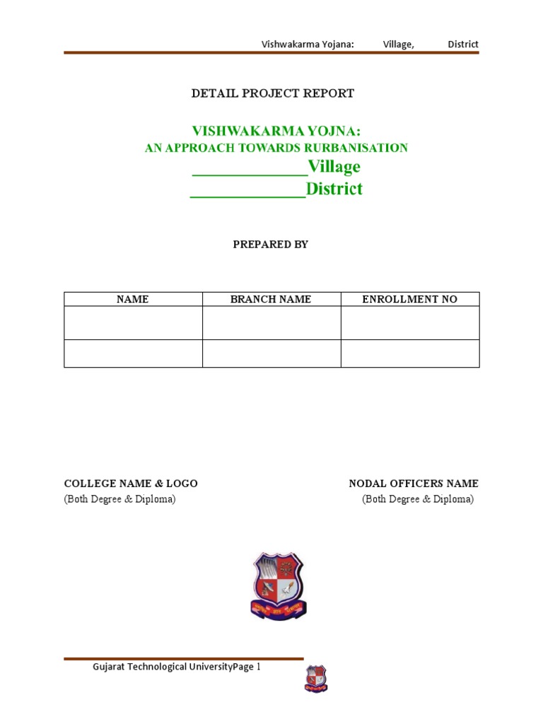 21-9-2017 - Final - Phase-V - Part-I - DPR - Format | Download Free PDF ...