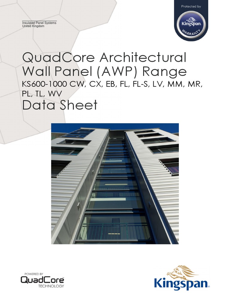 Kingspan - QC - Architectural Wall Panel - KS1000 AWP - QuadCore - Data ...