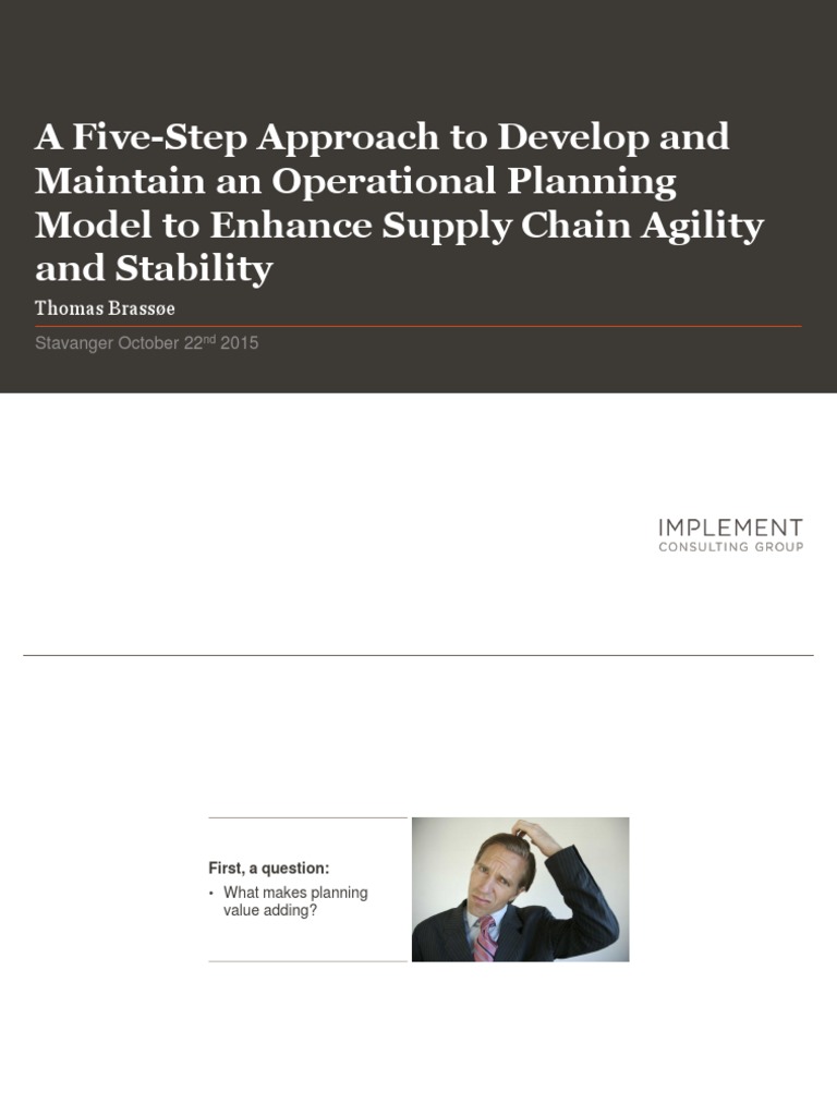 Operational Planning Model To Enhance Supply Chain | PDF | Inventory ...