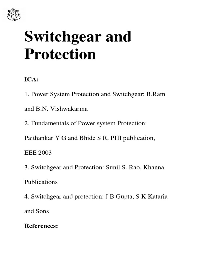 Switchgear and Protection | PDF