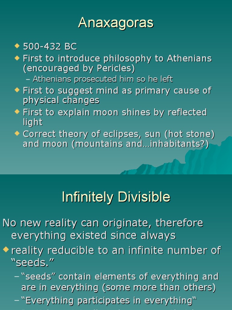 Anaxagoras: Philosophy and Contributions | PDF | Social Science ...