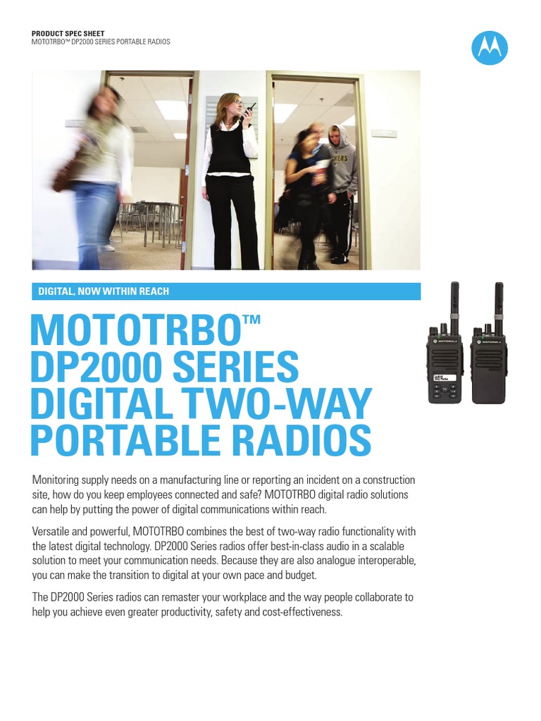 productsFilesMotorola Mototrbo DP2000 Series Portable Radios ...