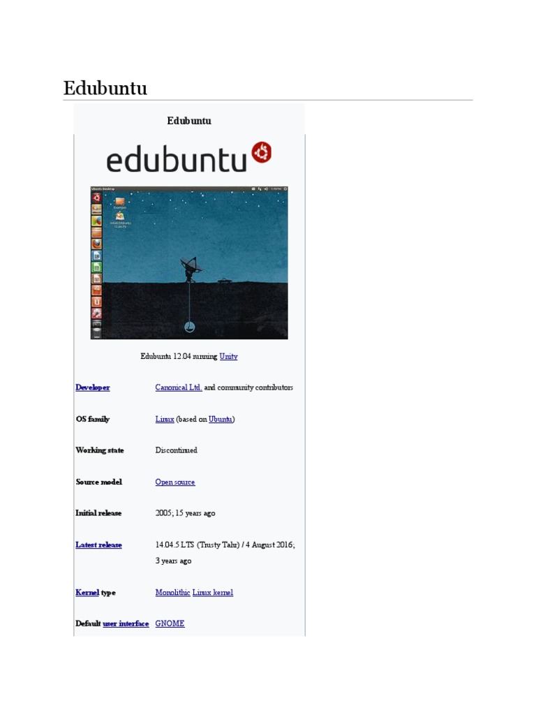 Edubuntu | Download Free PDF | Operating System Families | Linux