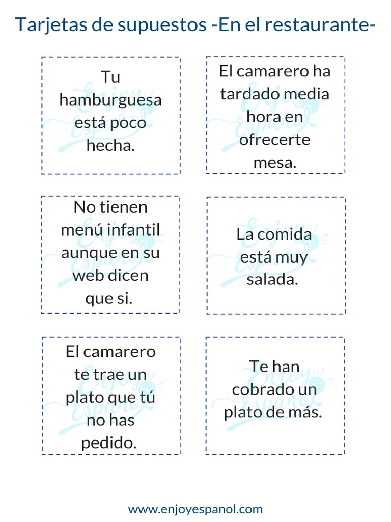 Role Play Restaurante | PDF