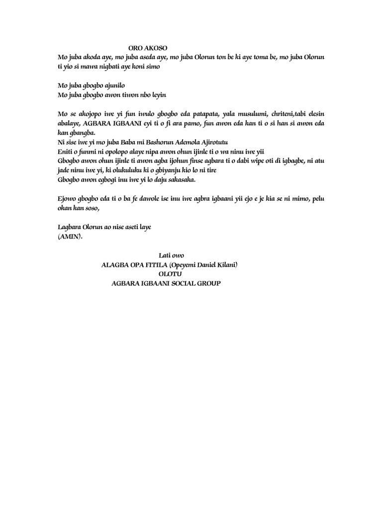 Ewe Kan Igba Ogun - 1 | PDF