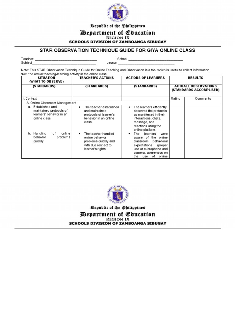 Star Observation Technique Guide For Giya Online Class | PDF ...