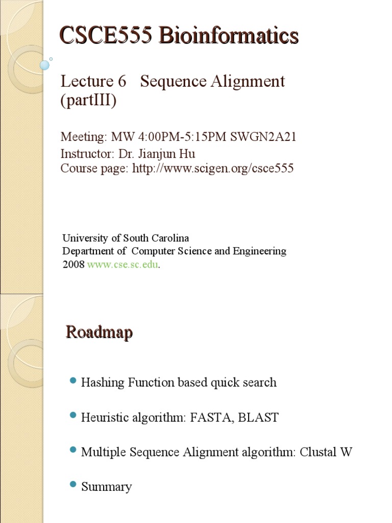Lecture 6 | PDF | Sequence Alignment | Conserved Sequence