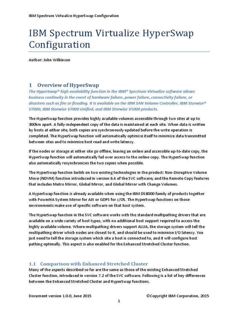 IBM Spectrum Virtualize HyperSwap Configuration | PDF | Network Topology | Online And Offline