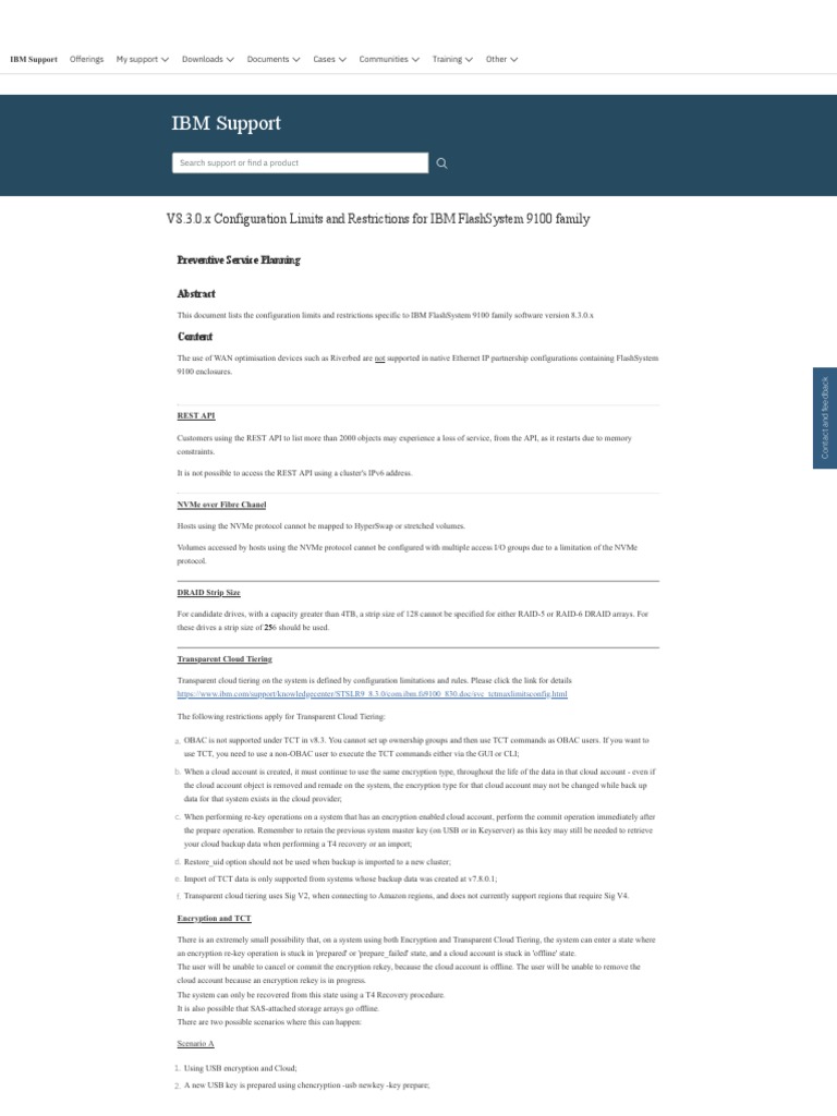 V8.3.0.x Configuration Limits and Restrictions For IBM FlashSystem 9100 Family | PDF | Hard Disk ...
