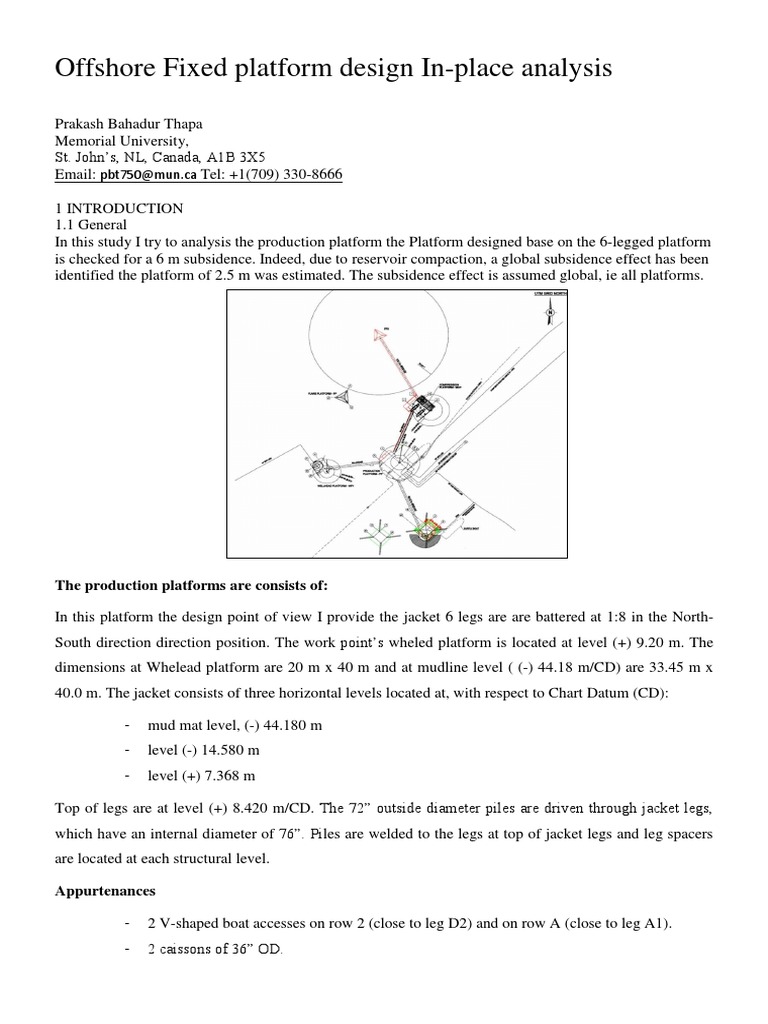 Offshore Fixed Platform Design In-Place Analysis: Pbt750@mun - Ca | PDF ...
